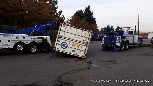 Container Tip Over Recovery Auburn, WA