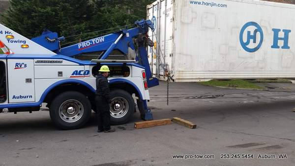 Container Tip Over Recovery Auburn, WA