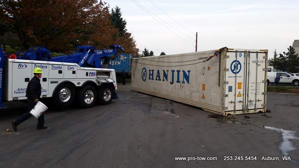 Container Tip Over Recovery Auburn, WA