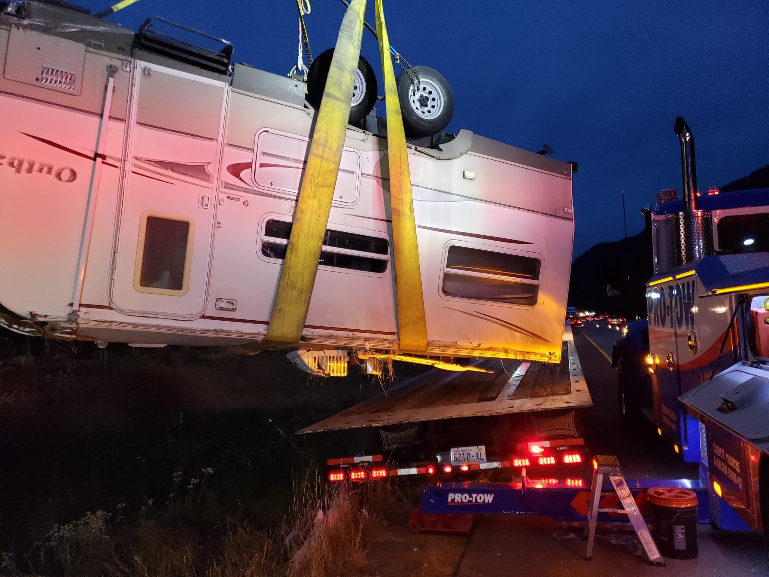 Upside Down Outback - Truck Accident Recovery Goes Into The Night