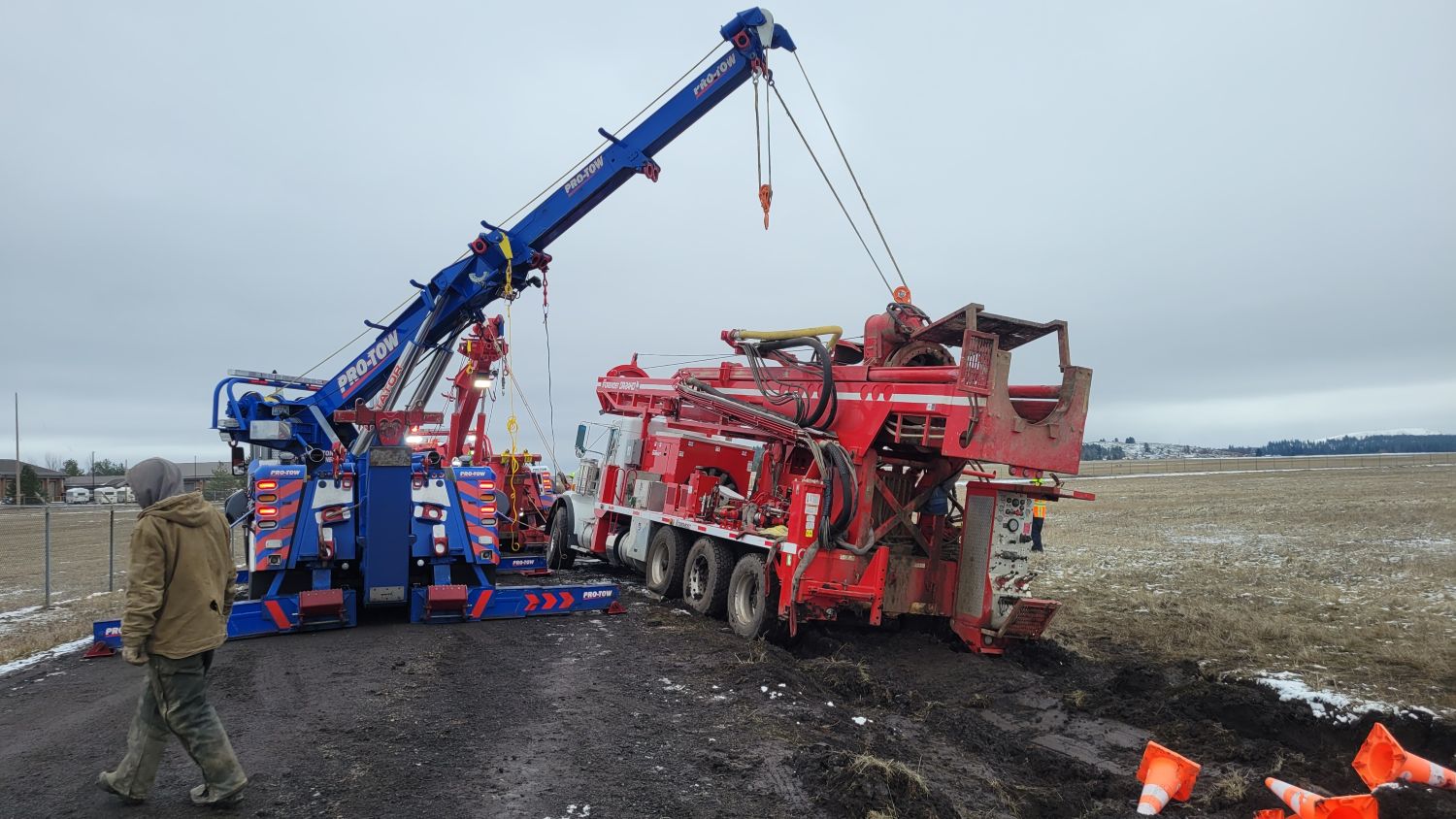 Heavy-Duty Recovery for Massive Drilling Rig in Spokane